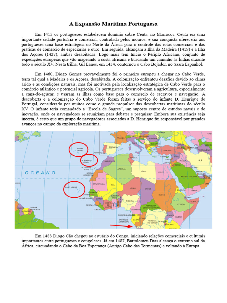 Expansao Maritima E EXERCICIOS | PDF | Era dos Descobrimentos | Portugal