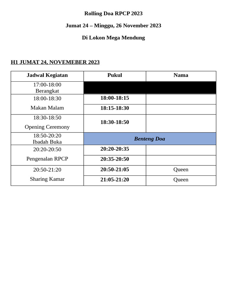 Rolling Doa Fix RPCP | PDF