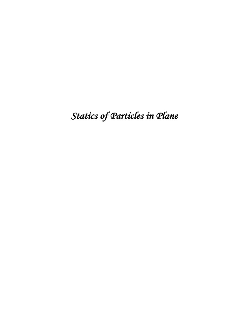 Sheet 1 Statics of A Particle in Plane | PDF | Force | Cartesian ...