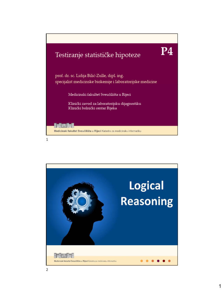 P4 Testiranje Statističke Hipoteze | PDF