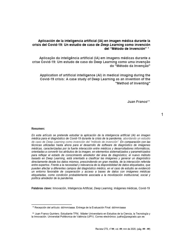Franco - Aplicación de La Inteligencia Artificial (IA) en Imagen Médica ...