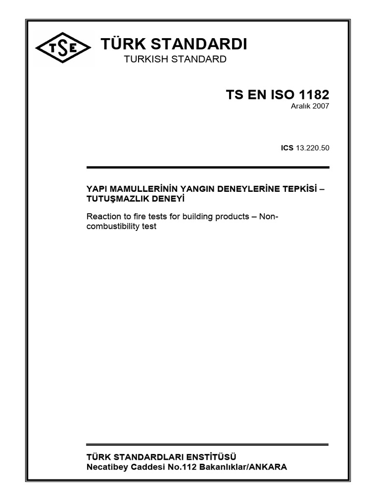 TS en Iso 1182 | PDF