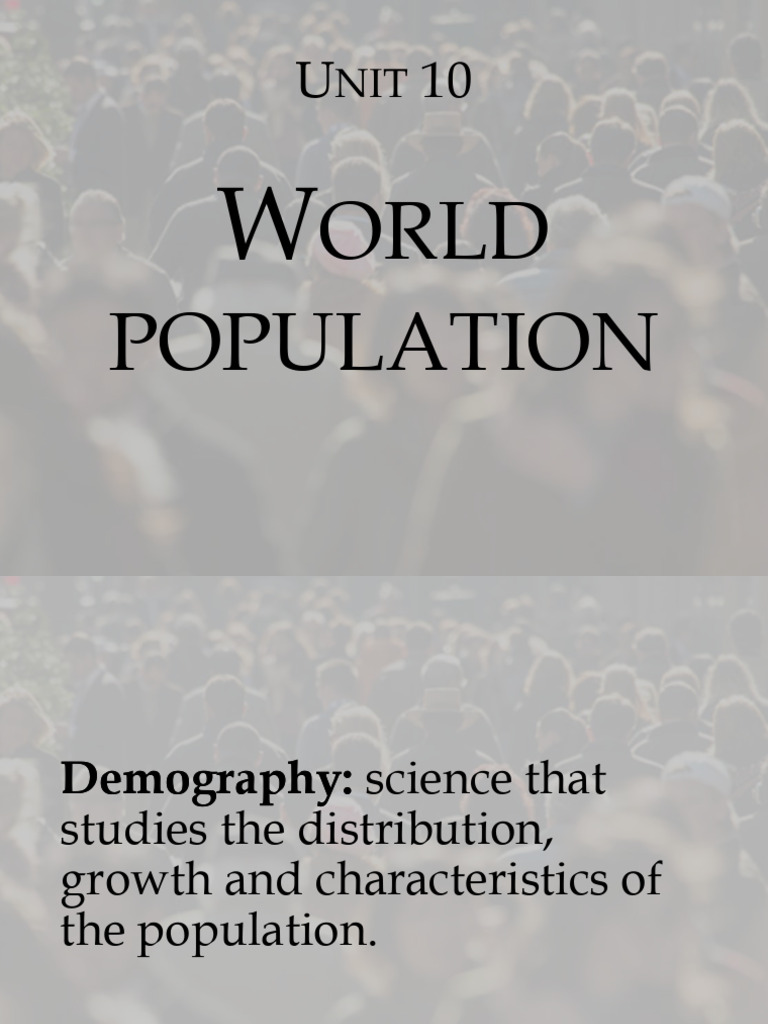 World Population Demographics Overview | PDF | Demography | Population