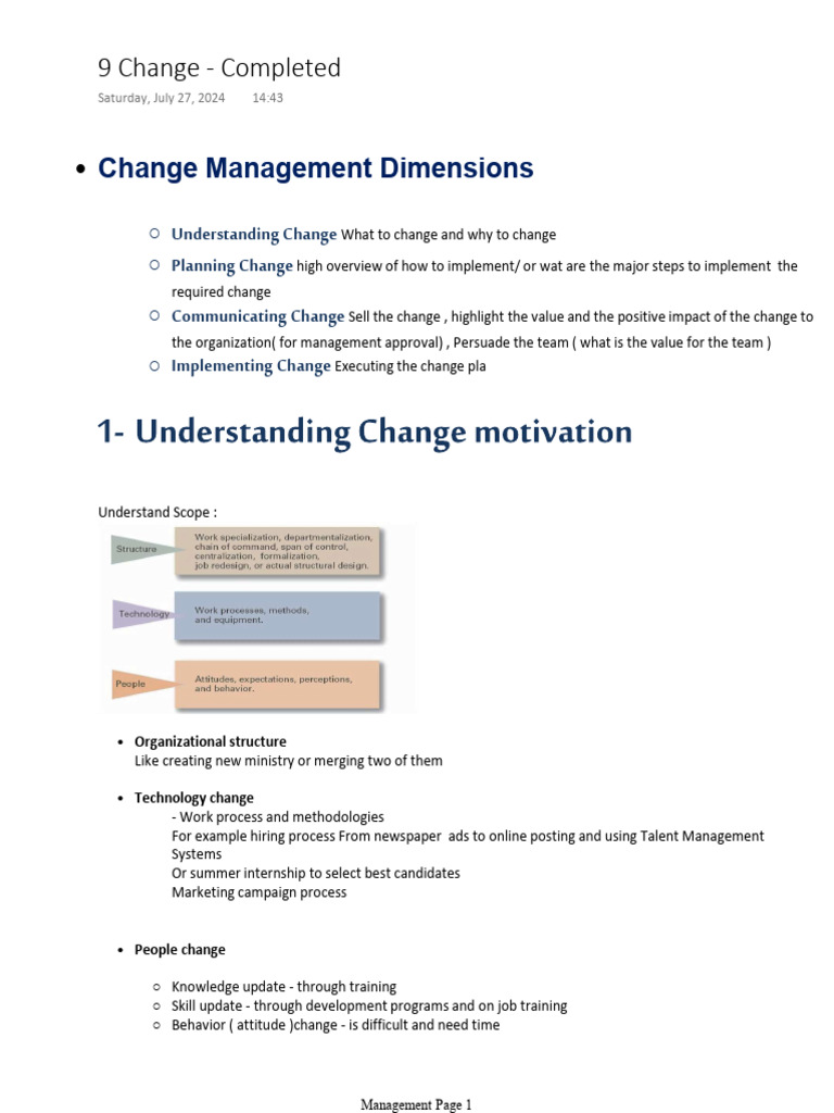 Change | PDF | Change Management | Business