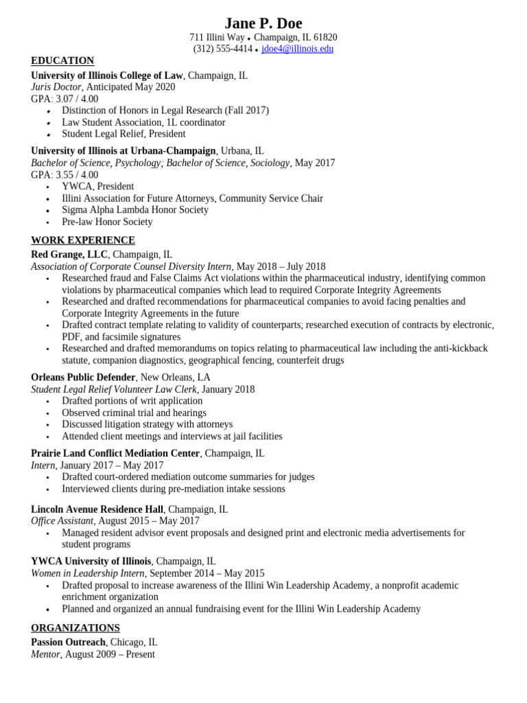 Resume Template A | PDF | Common Law | Justice