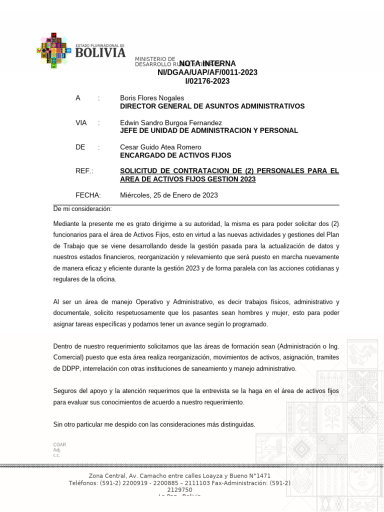 Solicitud de Pasante | PDF