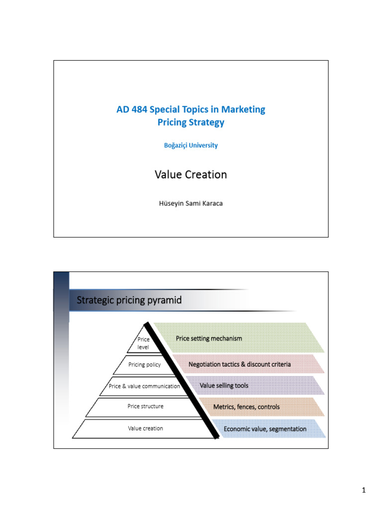 2_AD484 Handout Slides_Value Creation | PDF | Pricing | Market Segmentation