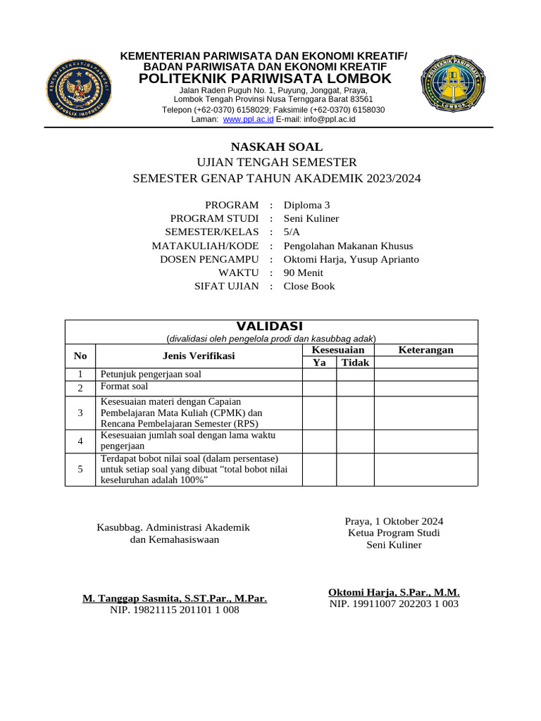 Soal PMK | PDF