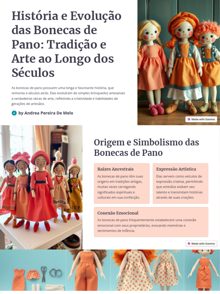Historia e Evolucao Das Bonecas de Pano Tradicao e Arte Ao Longo Dos Seculos | PDF | Bonecas