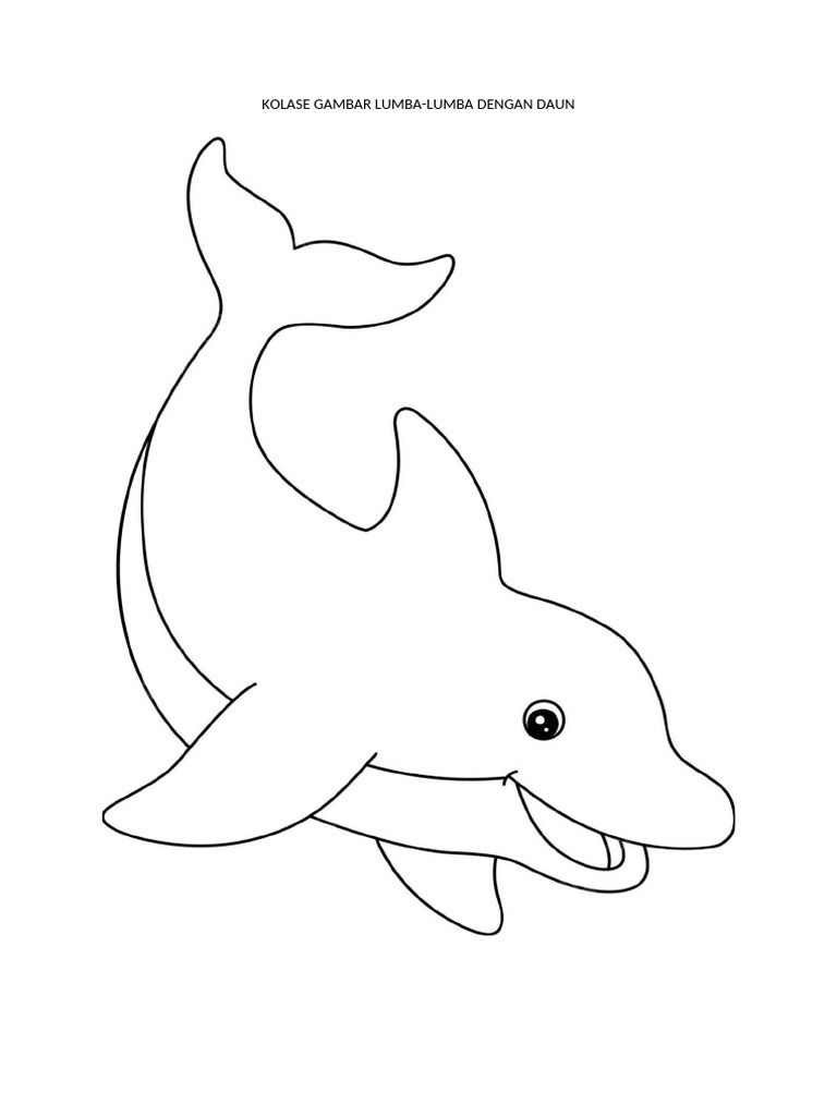 Kolase Gambar Lumba-Lumba Dengan Daun | PDF