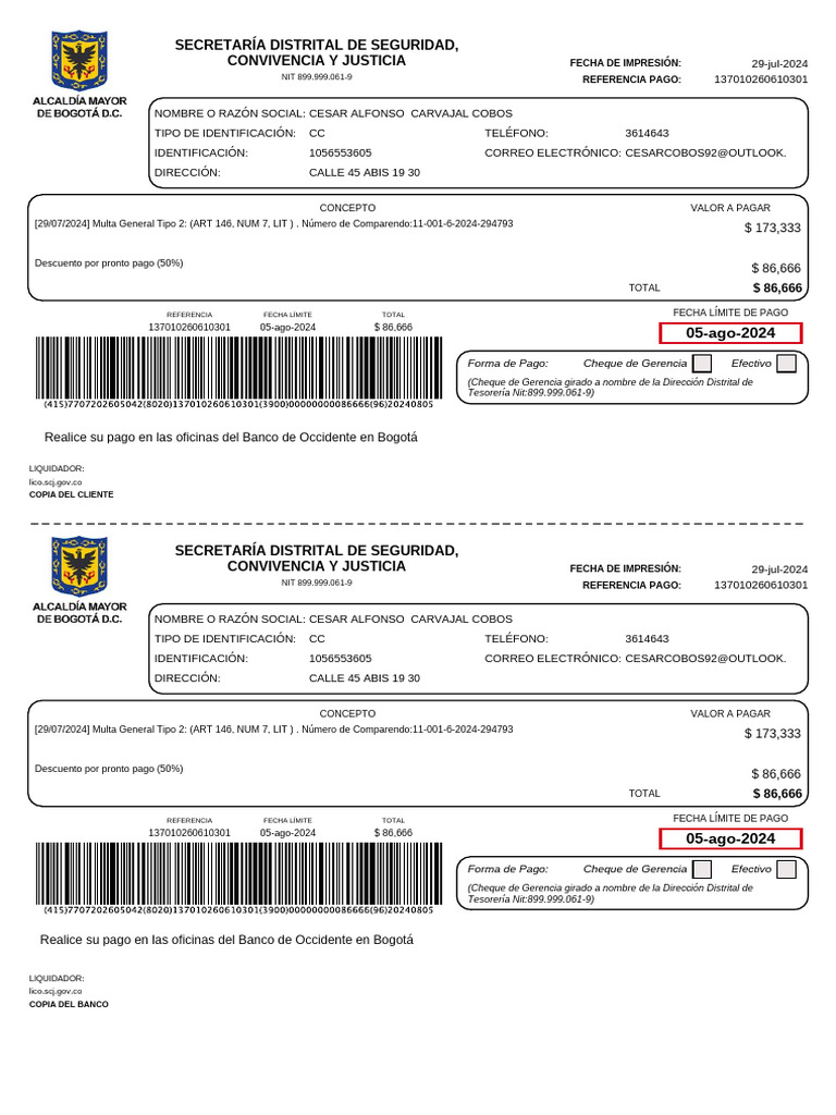 Recibo | PDF | Bancario | Servicios financieros