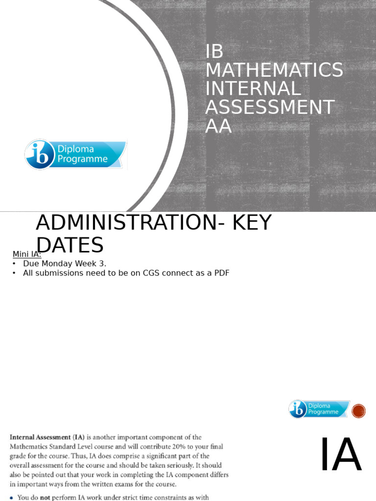 Internal Assessment Introduction Lesson | PDF
