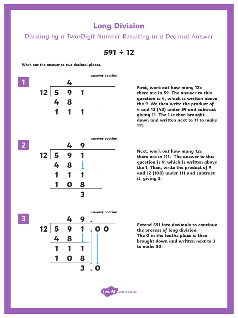 t2 M 4601 Long Division Display Posters | PDF | Mathematics Of ...
