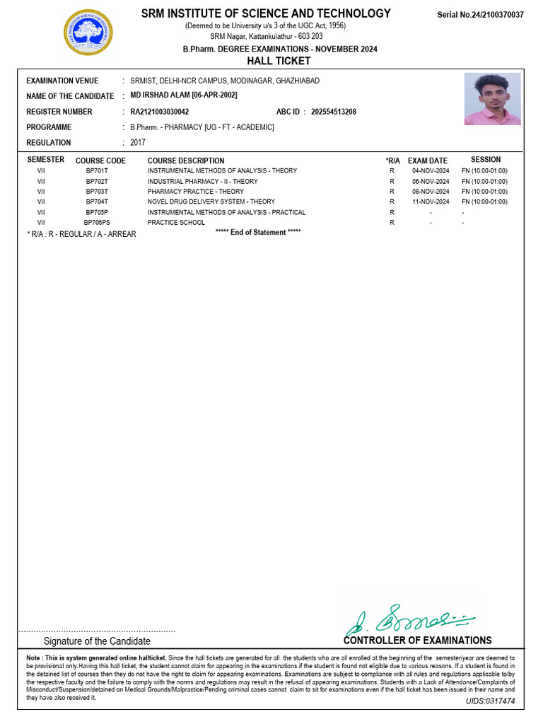 StudentHallticketinner JSP | PDF | Books