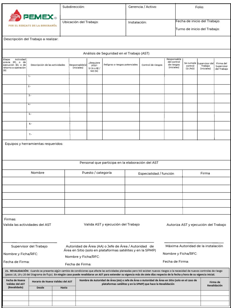 Ast Pemex (2022) . | PDF