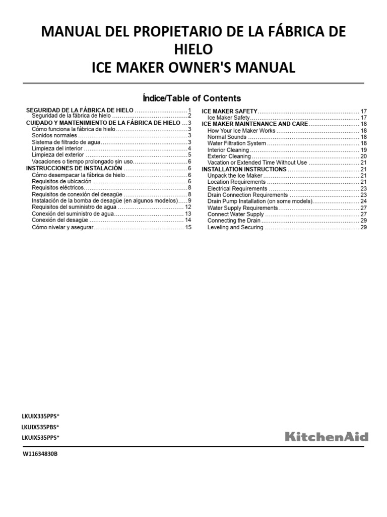 Owners Manual w11634830 Revb | PDF | Agua | Ingenieria Eléctrica