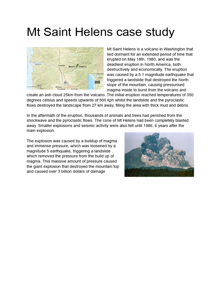 MT Helens Case Study | PDF