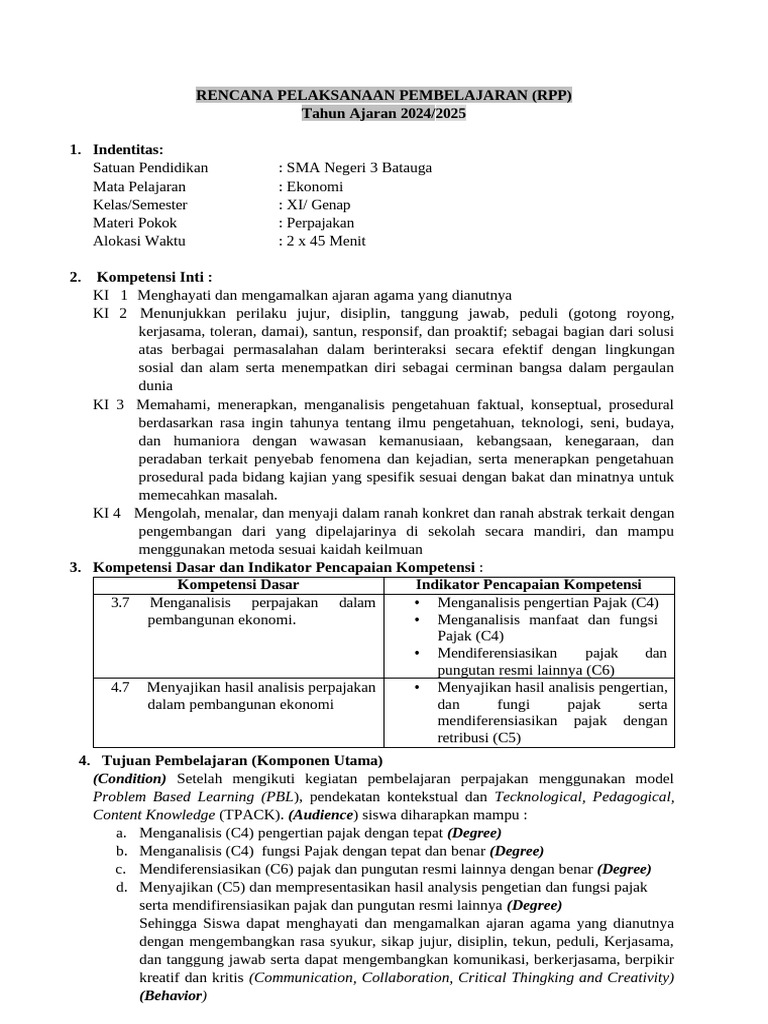 RPP KLS Xi Opservasi | PDF | Karier & Perkembangan | Bisnis