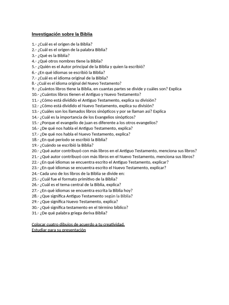 2024-Preguntas Sobre La Biblia 1 | PDF | Religión y espiritualidad