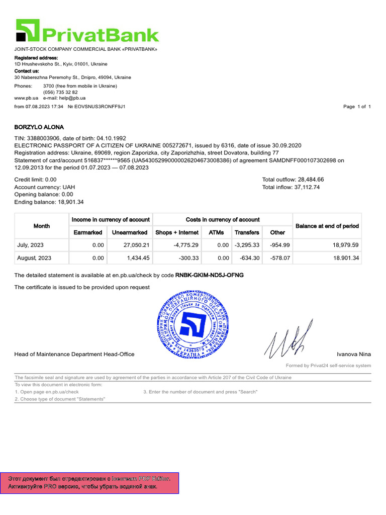 ret | PDF | Overdraft | Banking