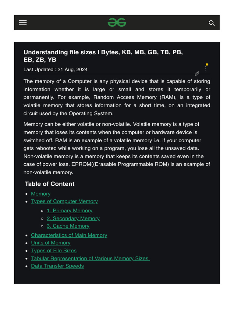 Understanding File Sizes - Bytes, KB, MB, GB, TB, PB, EB, ZB, YB ...