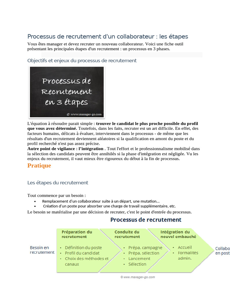 Guide du processus de recrutement efficace | PDF | Recrutement
