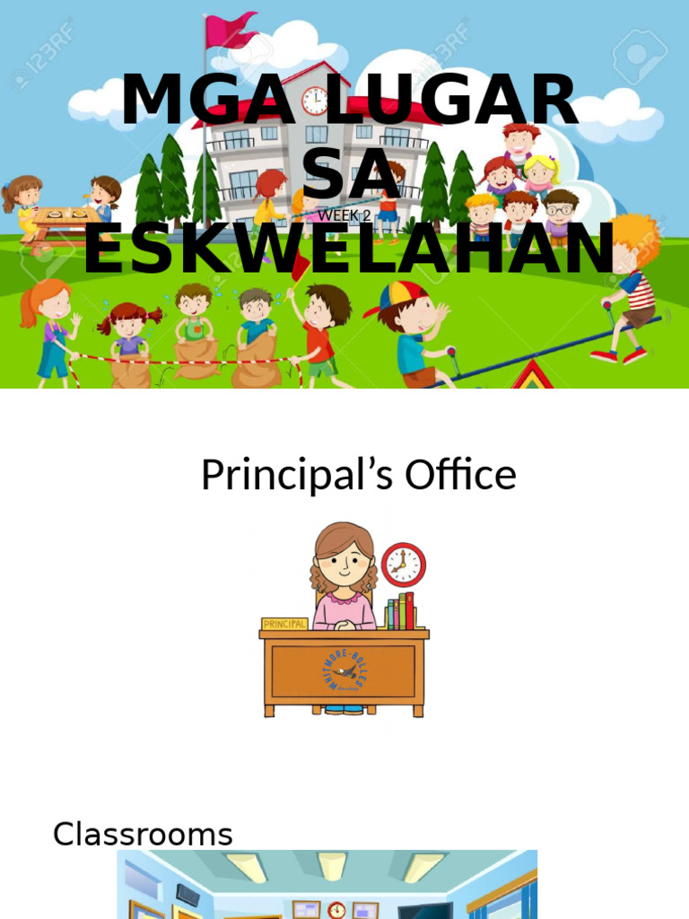 Mga Lugar Sa Eskwelahan | PDF