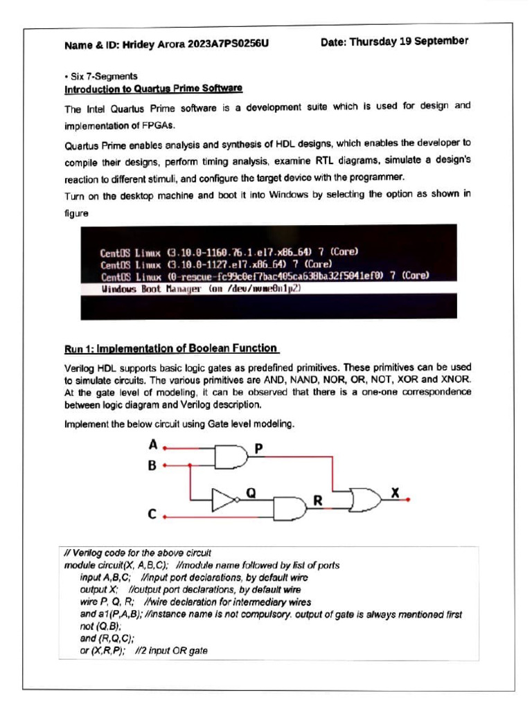 DDLab Hridey Arora Exp-3 | PDF | Logic Gate | Logic Synthesis