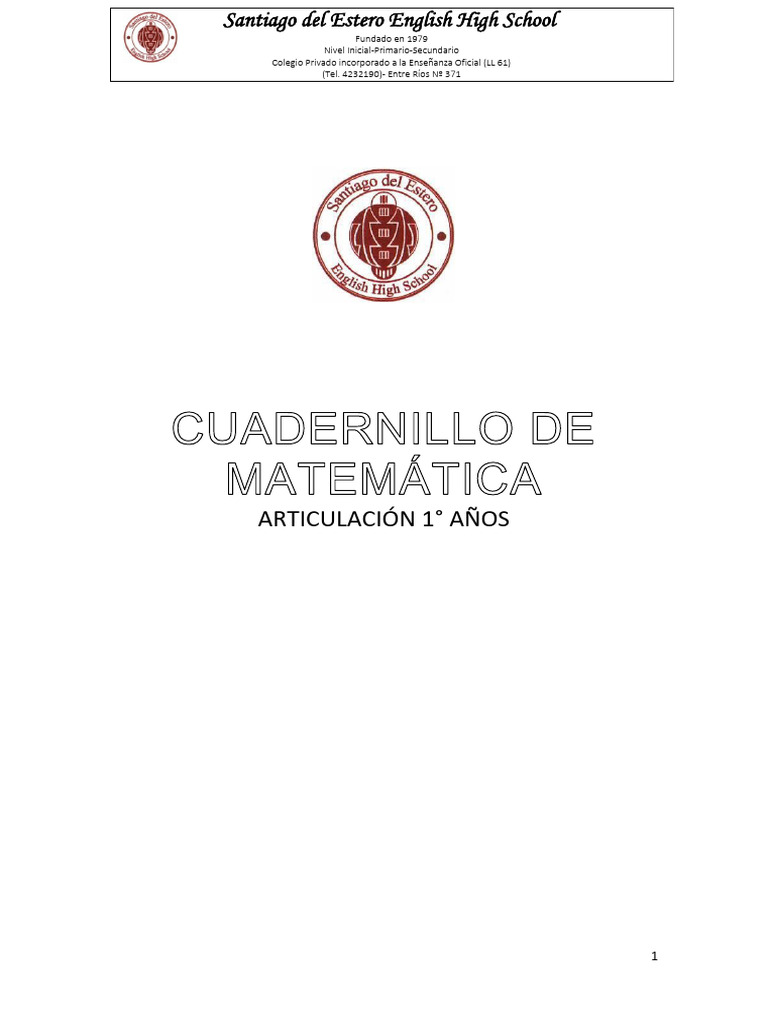 Cuadernillo de Matem-Tica 7 | PDF | División (Matemáticas) | Matemática ...