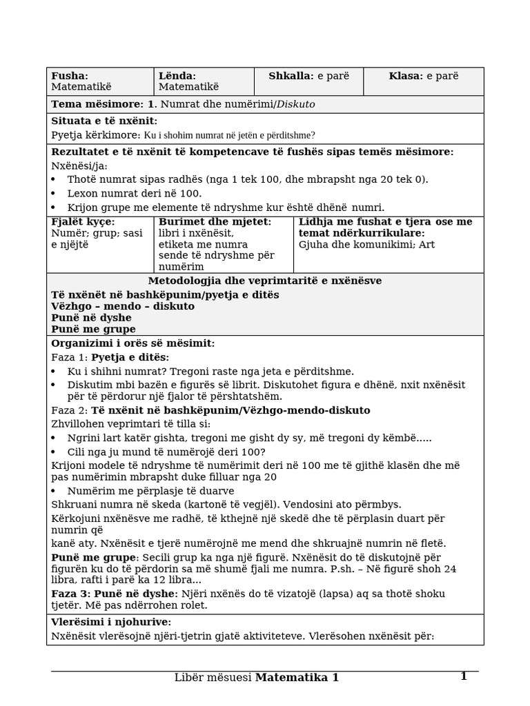 Ditare Matematika 1 | PDF