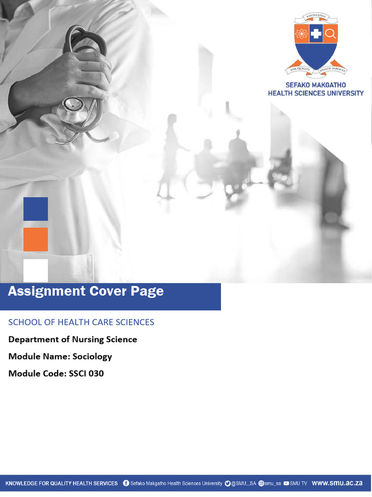 SSCI 030 Assignment 1 - 2024 PDF | PDF | Plagiarism | Nursing