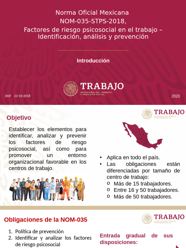Introducción A La NOM-035-STPS-2018 | PDF