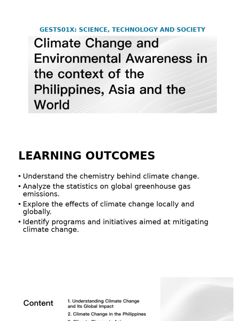 Climate Change & Environmental Awareness | PDF