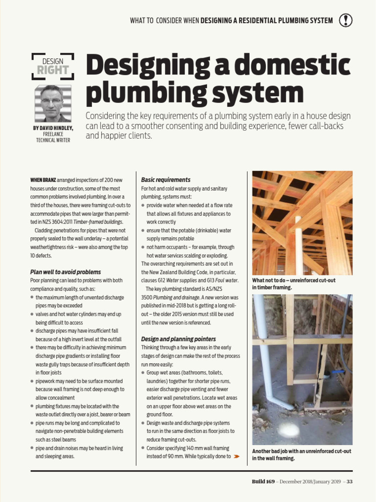 Build 169 33 Design Right Designing A Domestic Plumbing System | PDF ...