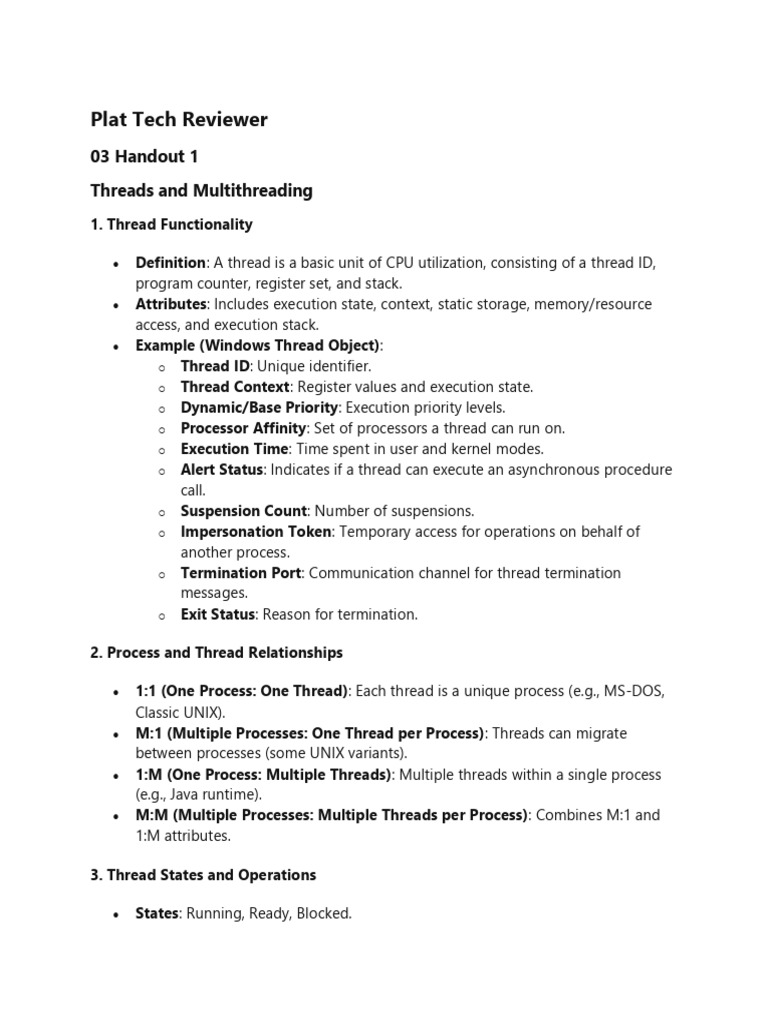 Understanding Threads and Concurrency | PDF | Thread (Computing ...