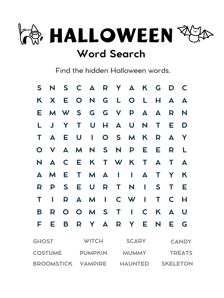 Halloween Word Search Puzzle | PDF