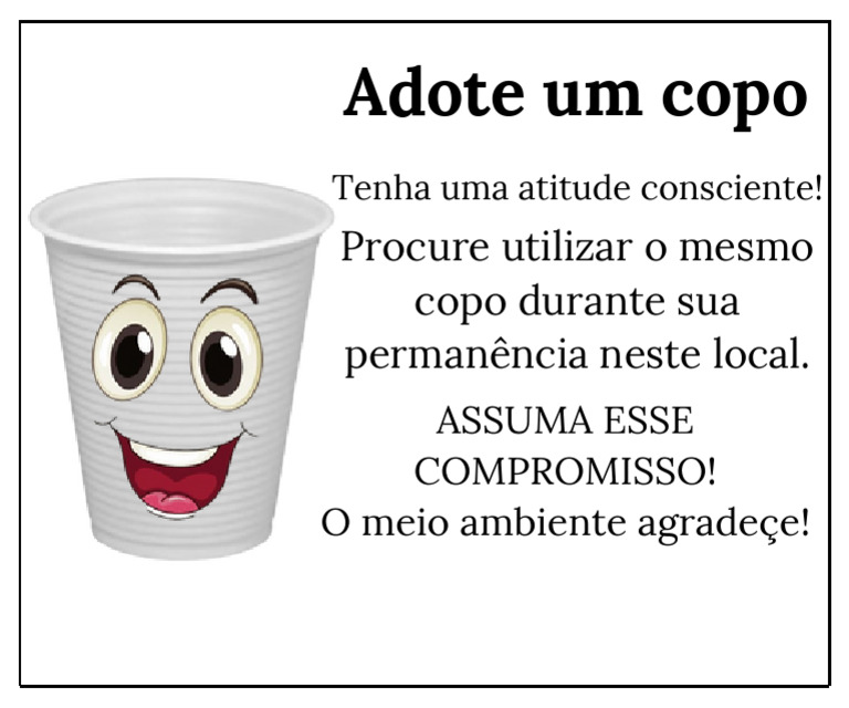 Adote Um Copo PDF | PDF | Bem-estar