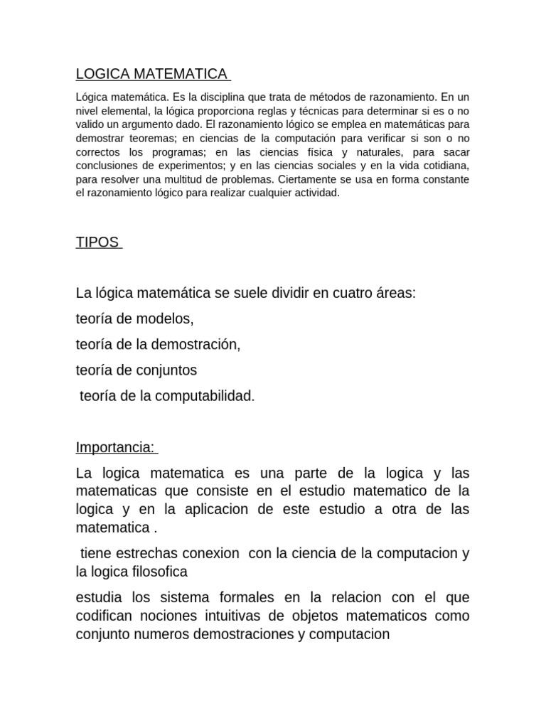 Logica Matematica | PDF
