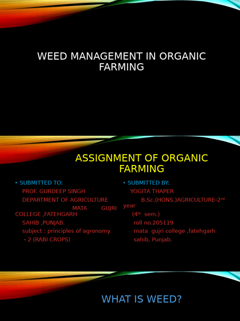 Organic Weed Management Strategies | PDF | Weed | Crop Rotation