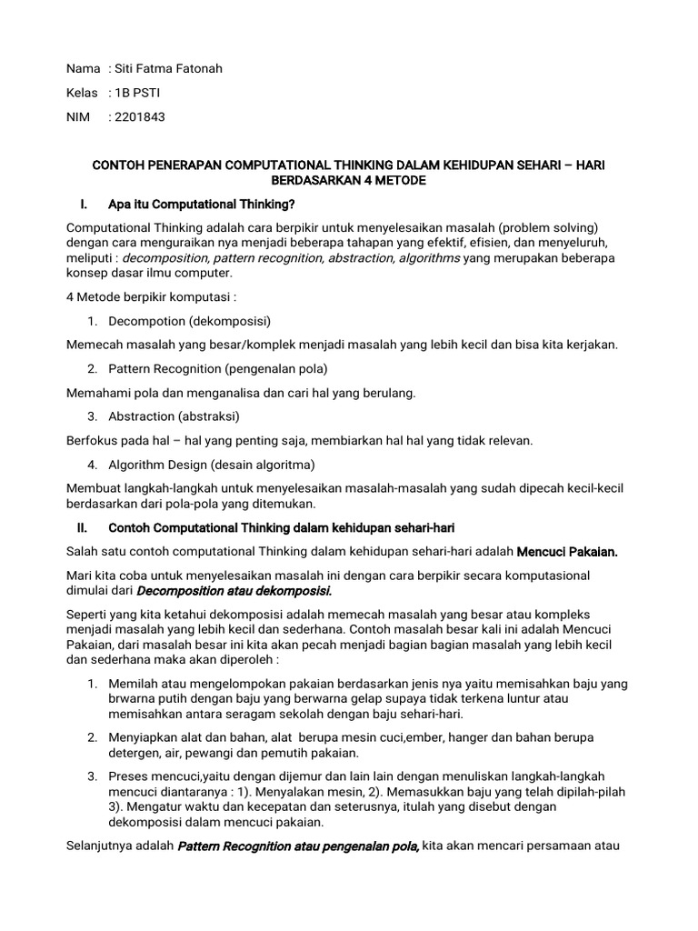 Computational Thinking | PDF