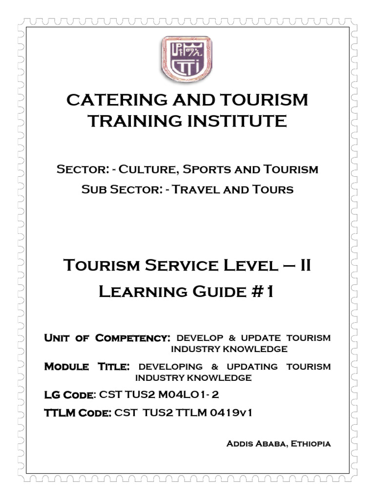 Develop Tourism Industry Knowledge Guide | PDF | Tourism | Travel Agency