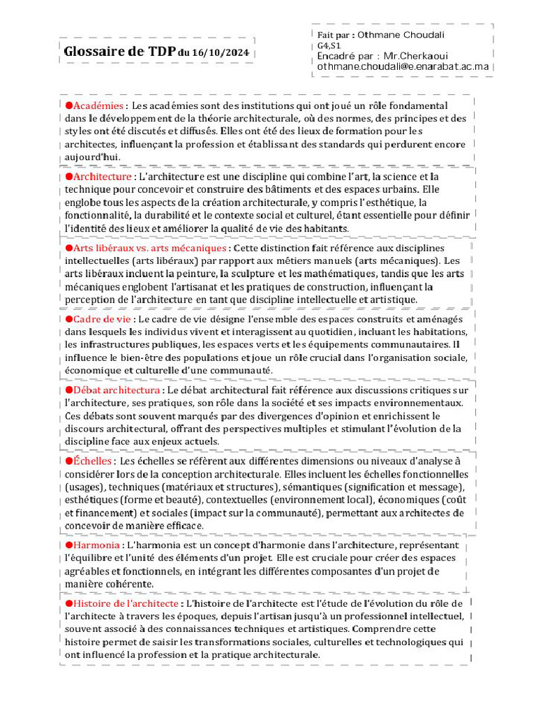 Glossaire de TDP | PDF