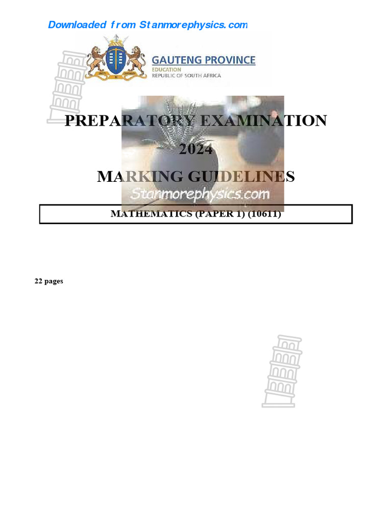 GP Maths Grade 12 September 2024 P1 Memo | PDF | Applied Mathematics ...