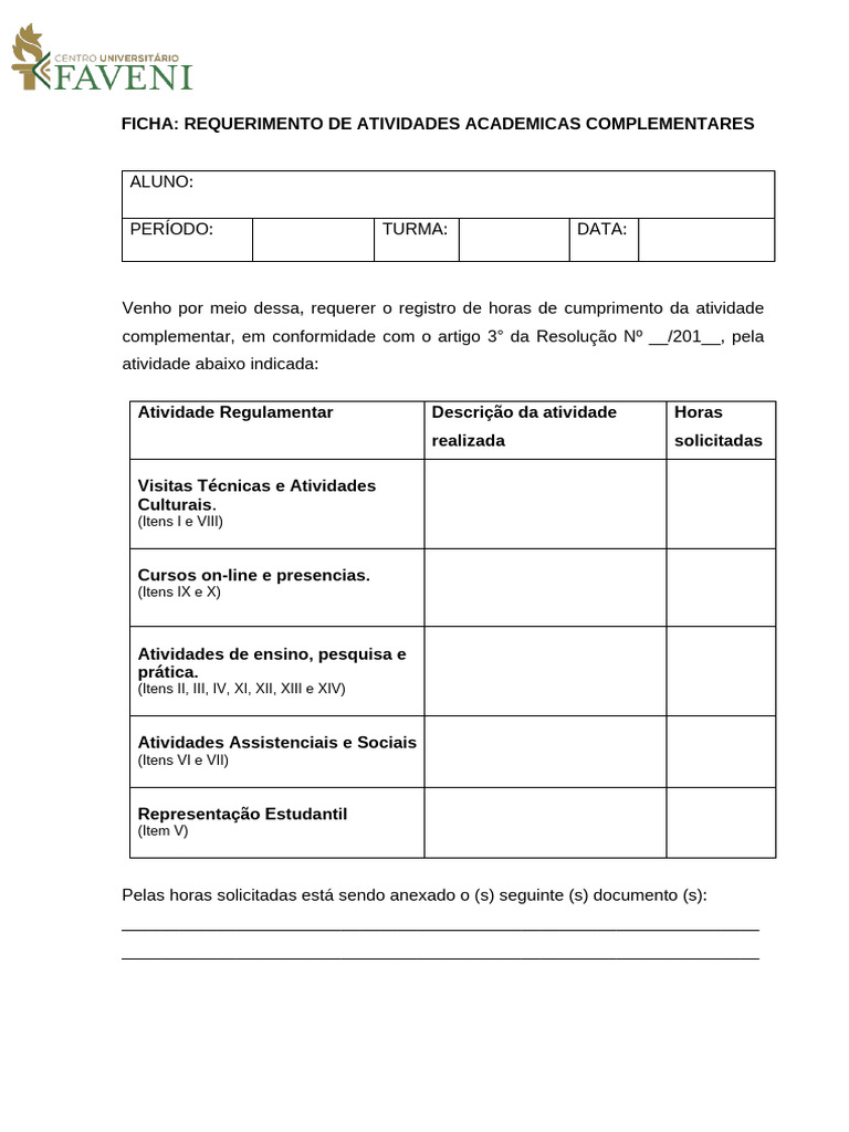 Ficha de Requerimento e Relatório | PDF