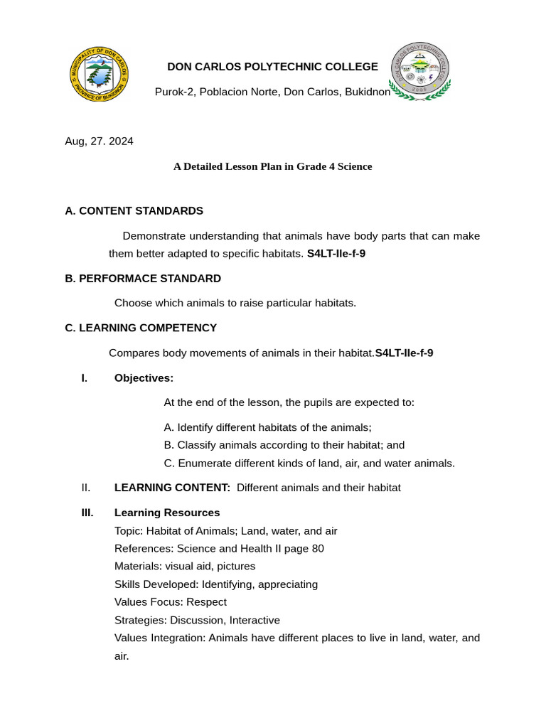 Science LP FINAL | PDF | Learning | Dragonfly