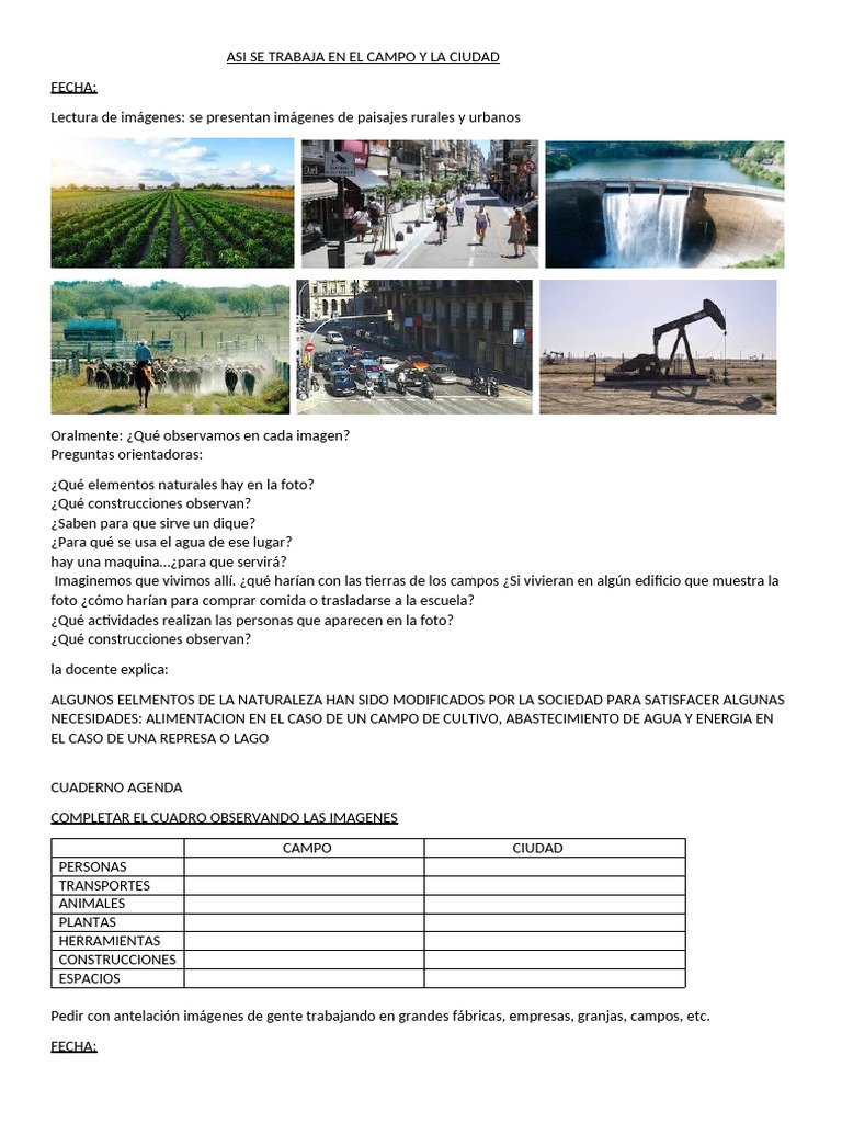 Campo y Ciudad: Trabajo y Naturaleza | PDF | Hogar, jardinería y bricolaje