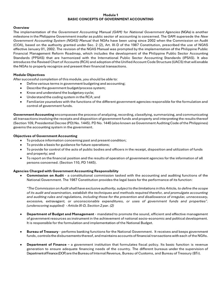 01 Handout Pdf Budget Accounting