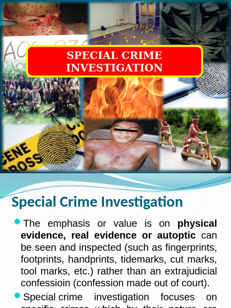 Special Crime Investigation Techniques | PDF | Rape | Decomposition