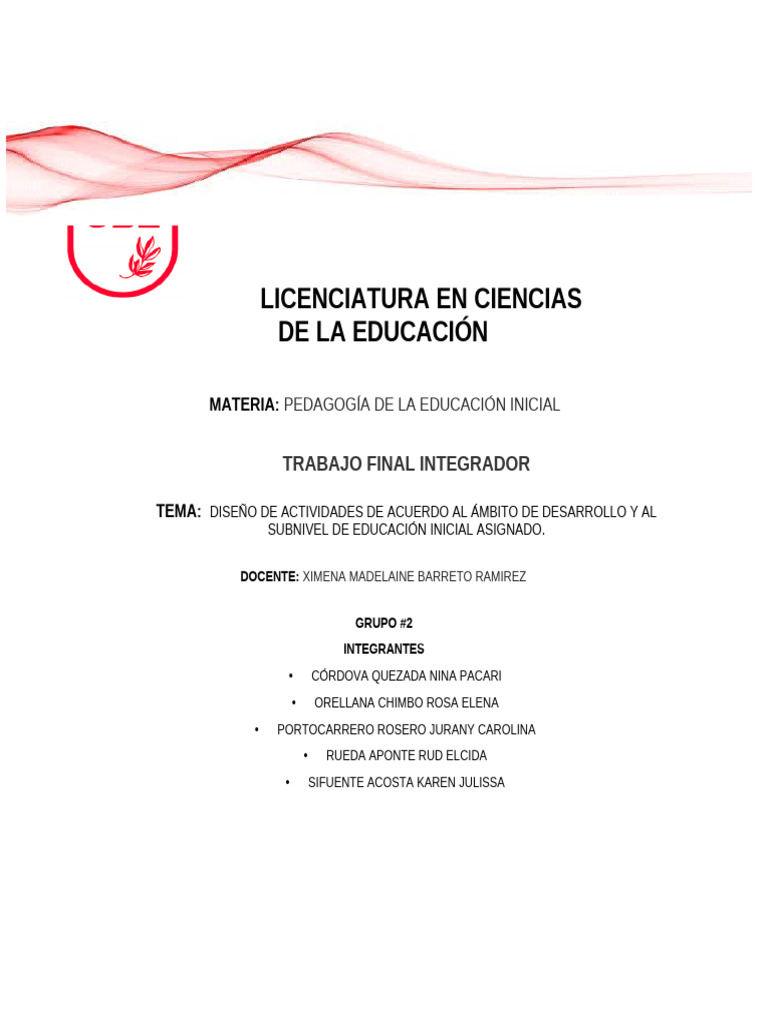 Examen Final Pedagogia Para Revisar Pdf Educación De La Primera
