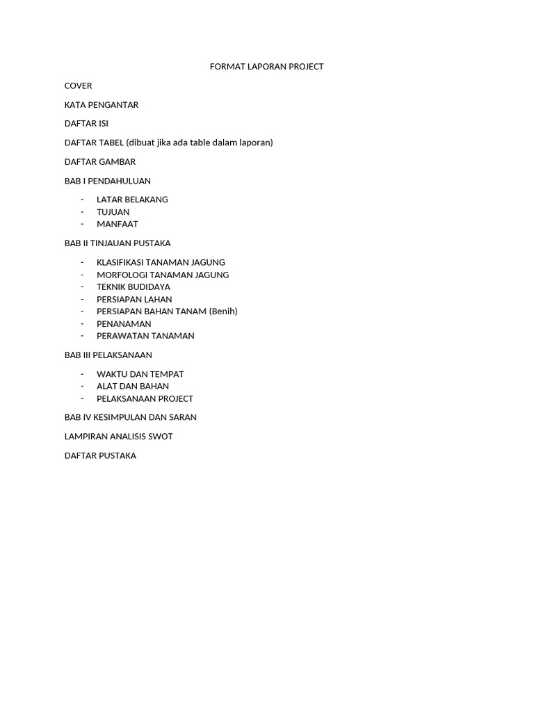 Format Laporan Project | PDF | Seni | Sains & Matematika